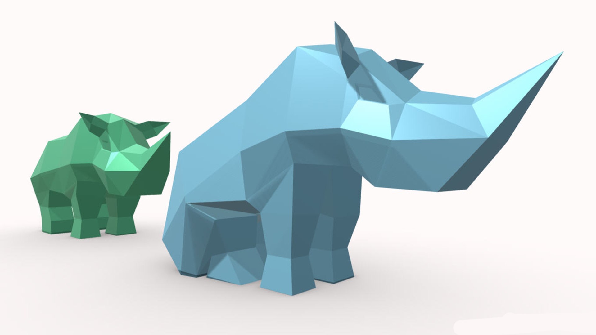 Rhinoceros Low Poly 3D Model - TurboSquid 2134402