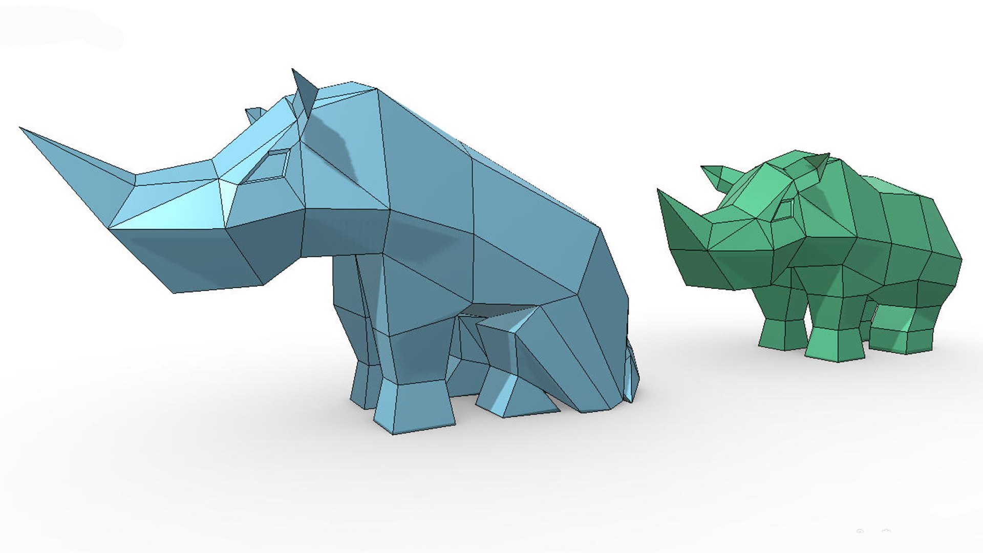 Rhinoceros Low Poly 3D Model - TurboSquid 2134402
