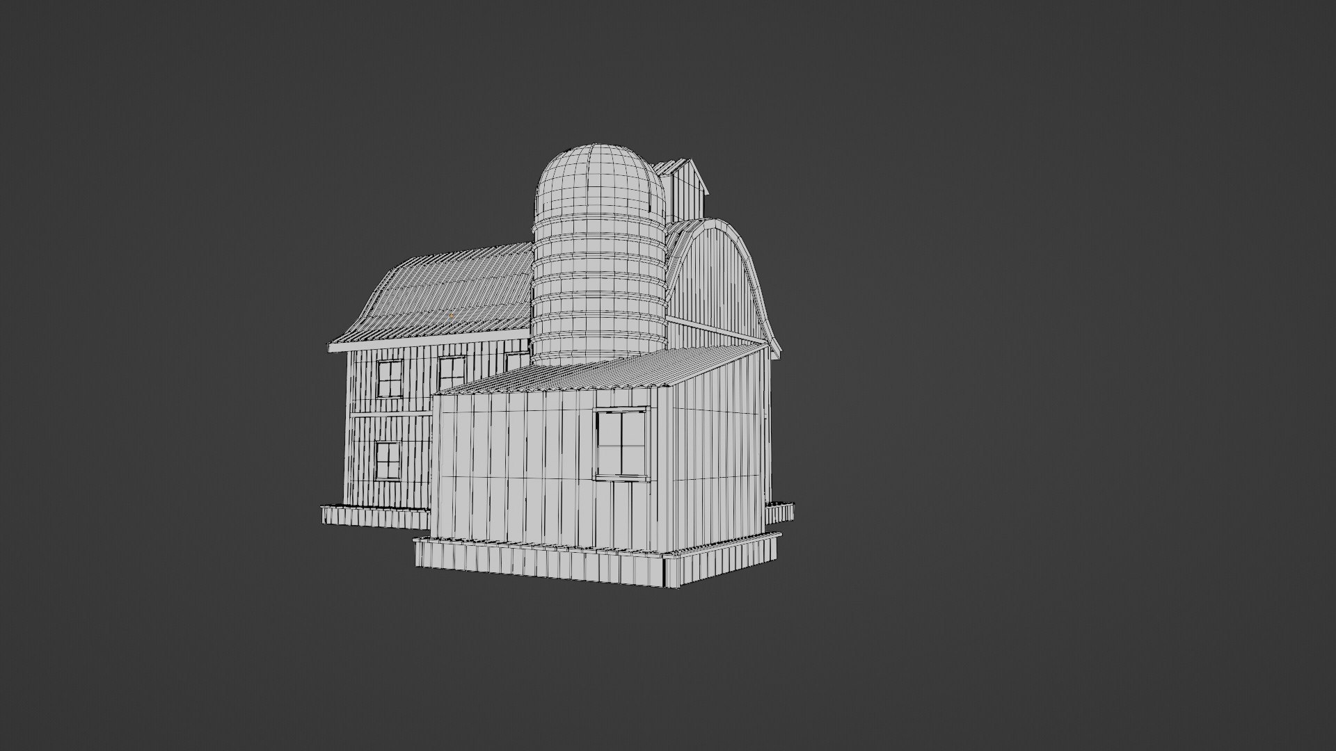 Western Style Farm House Red Barn With 4k Pbr Textures 3D Model ...