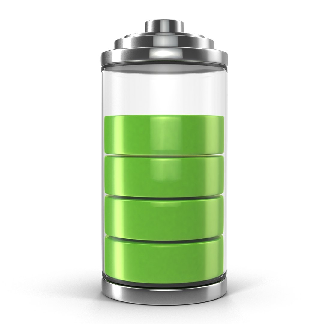 3d Model Of Cell Phone Battery Icons