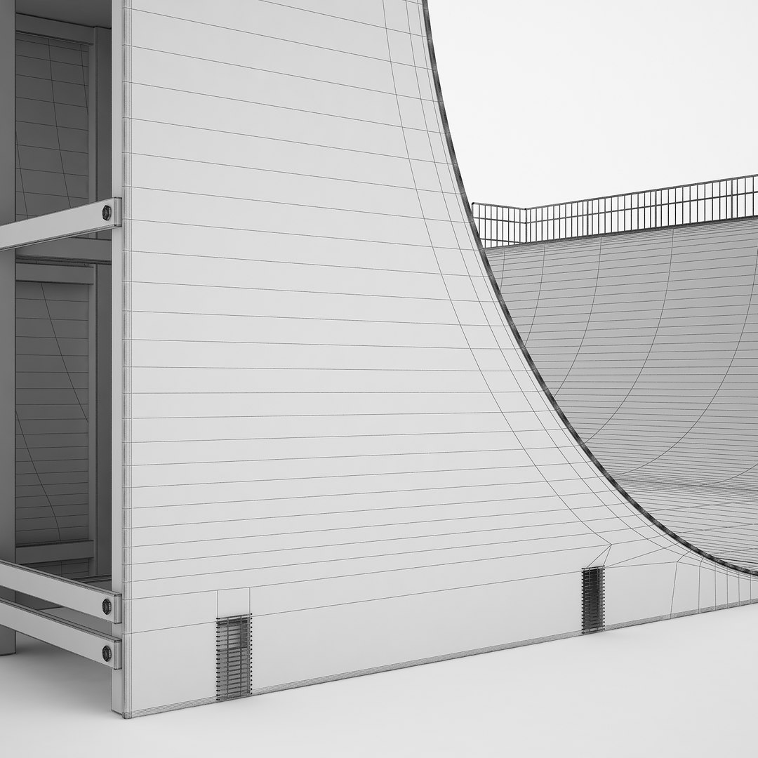 3D Model Half Pipe - TurboSquid 1190140