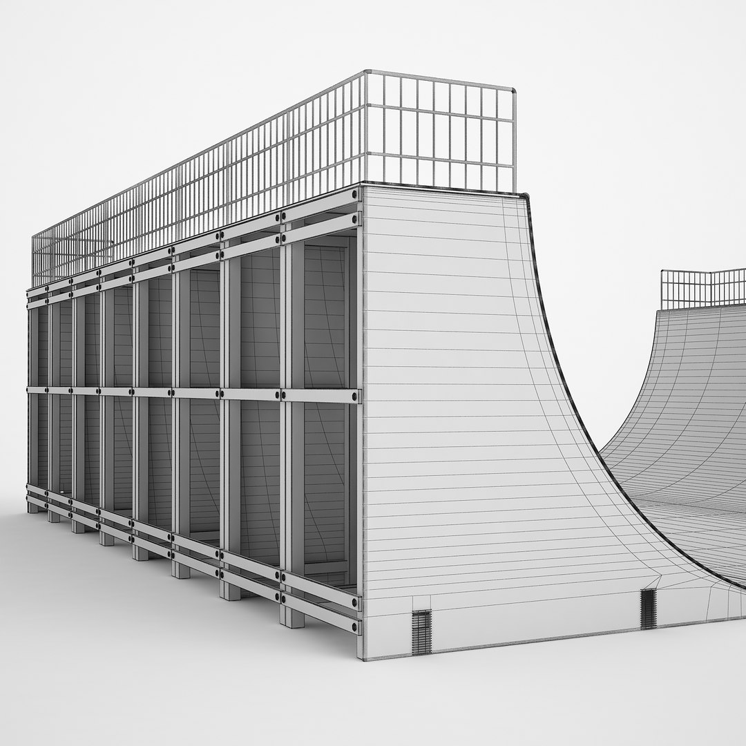 3D Model Half Pipe - TurboSquid 1190140