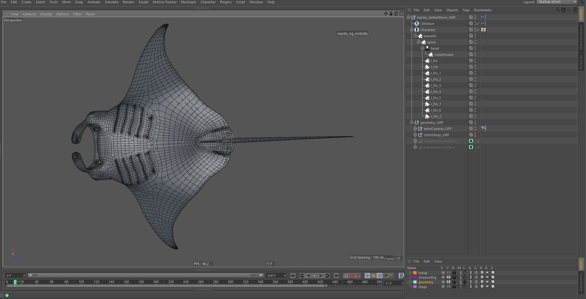 Realistic Manta Rigged Animation 3D Model - TurboSquid 1212250