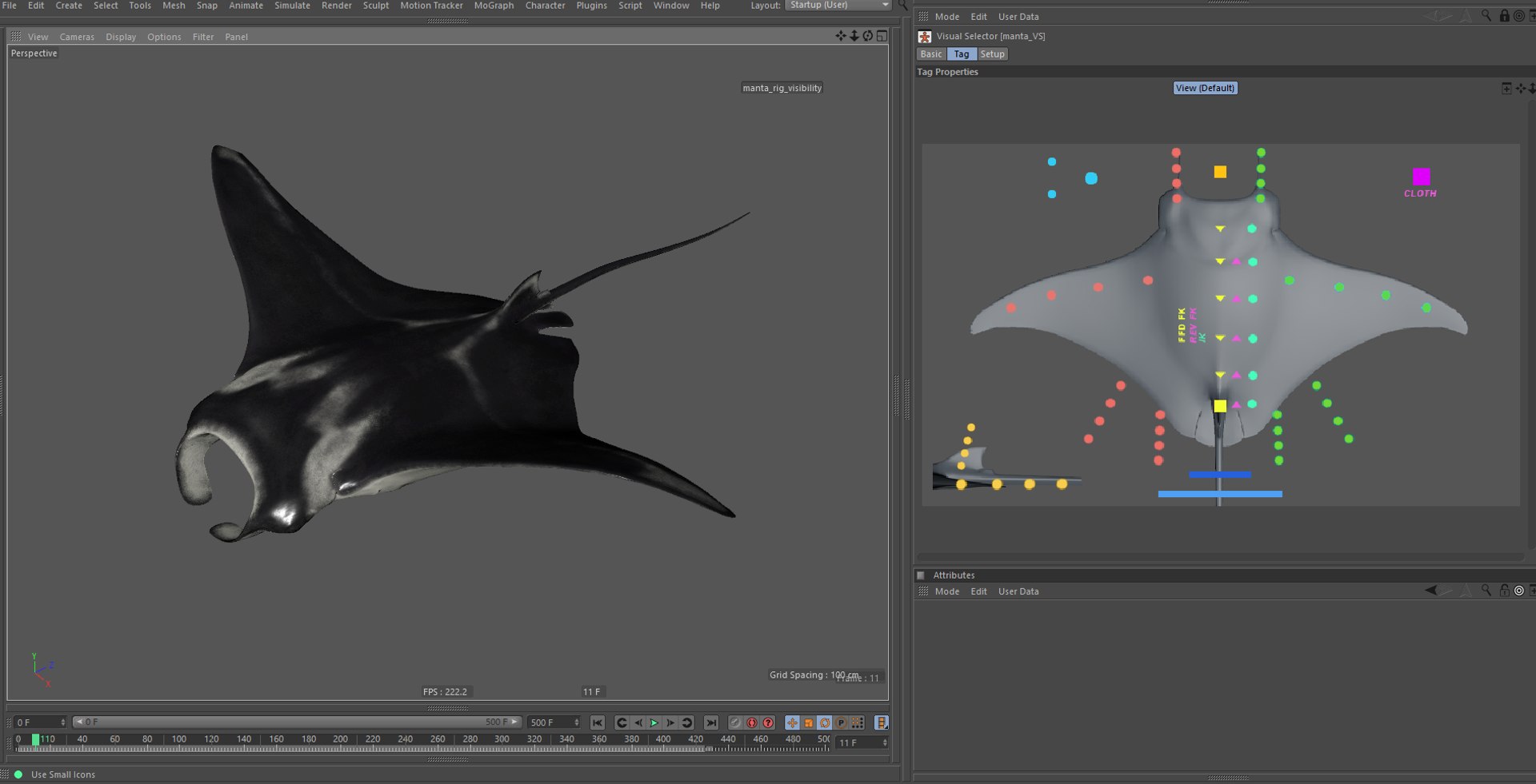 Realistic manta rigged animation 3D model - TurboSquid 1212250