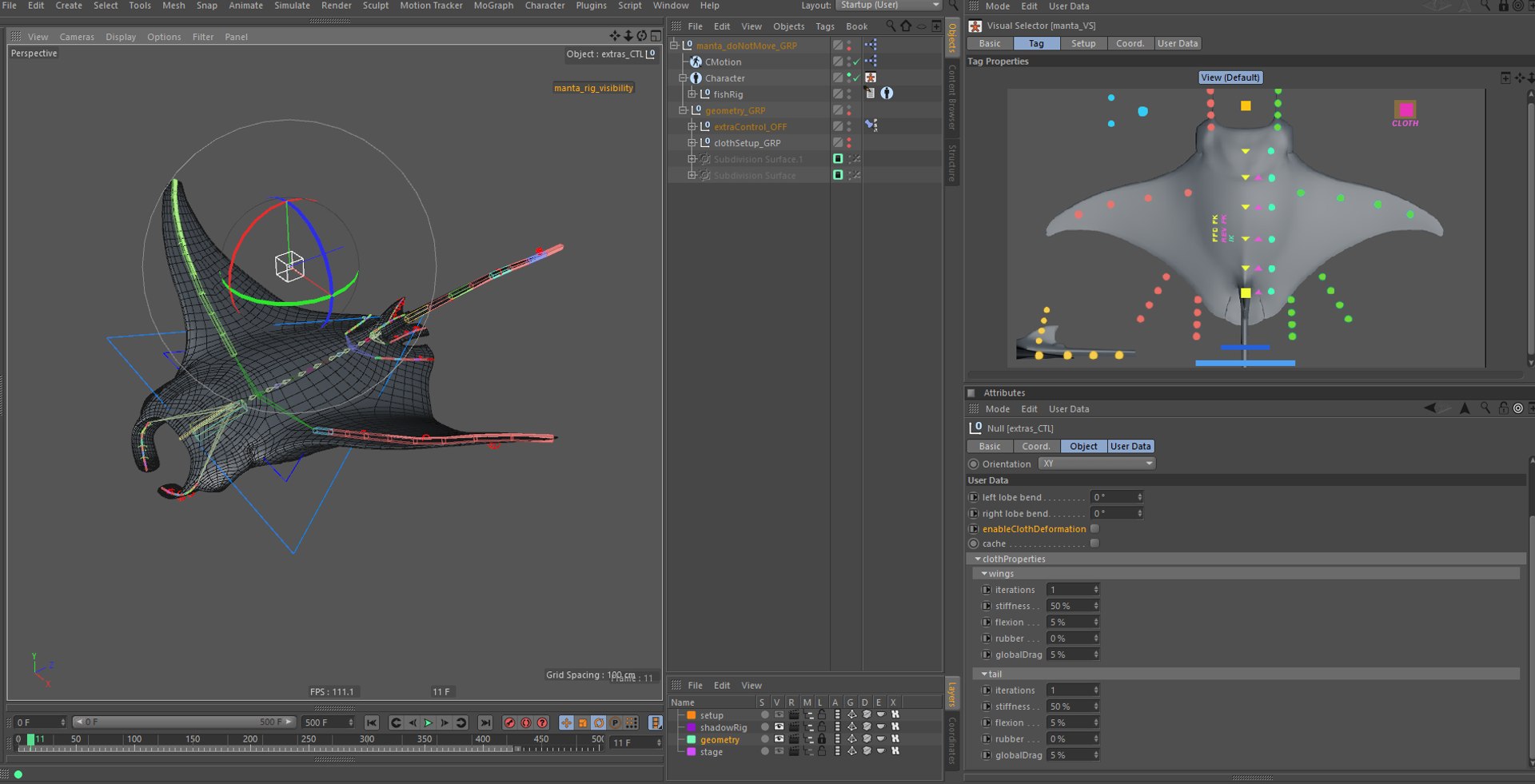 Realistic Manta Rigged Animation 3D Model - TurboSquid 1212250