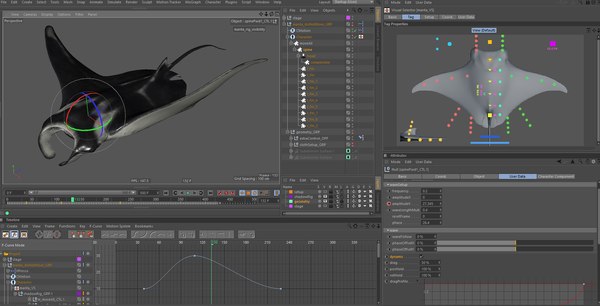 Realistic manta rigged animation 3D model - TurboSquid 1212250