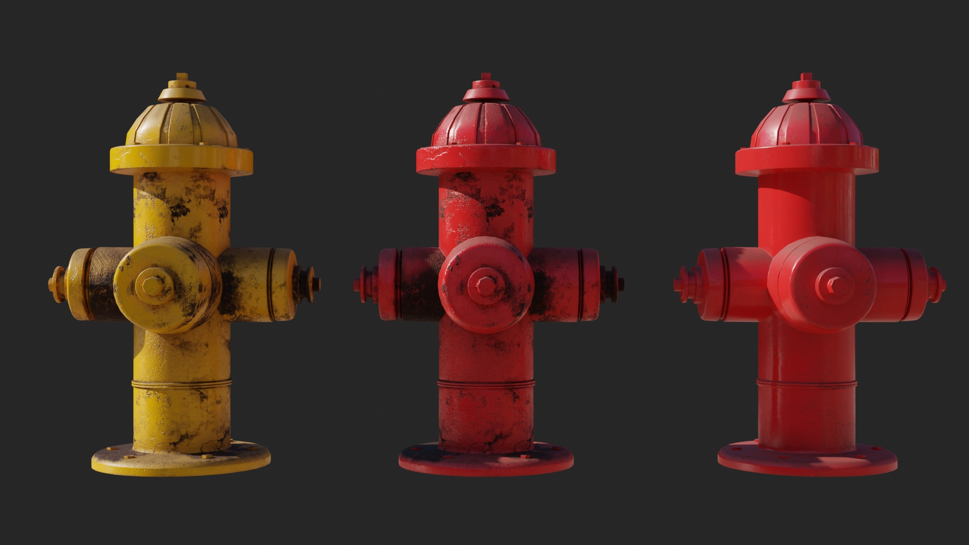 3D Low-Poly Hydrant Collection By Nikdox - TurboSquid 2077658
