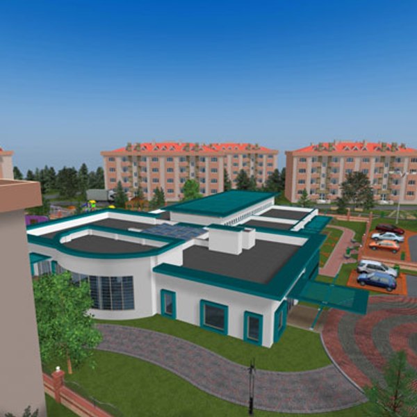 school building revit file 3d model