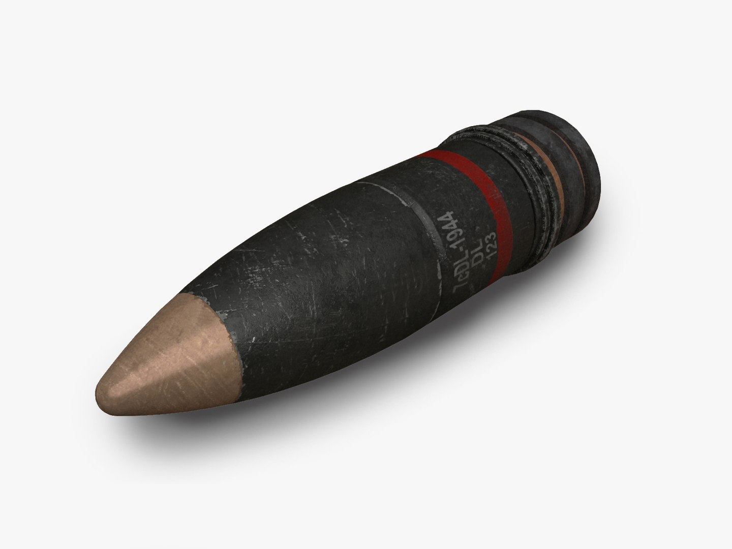 3d Artillery Projectile Model