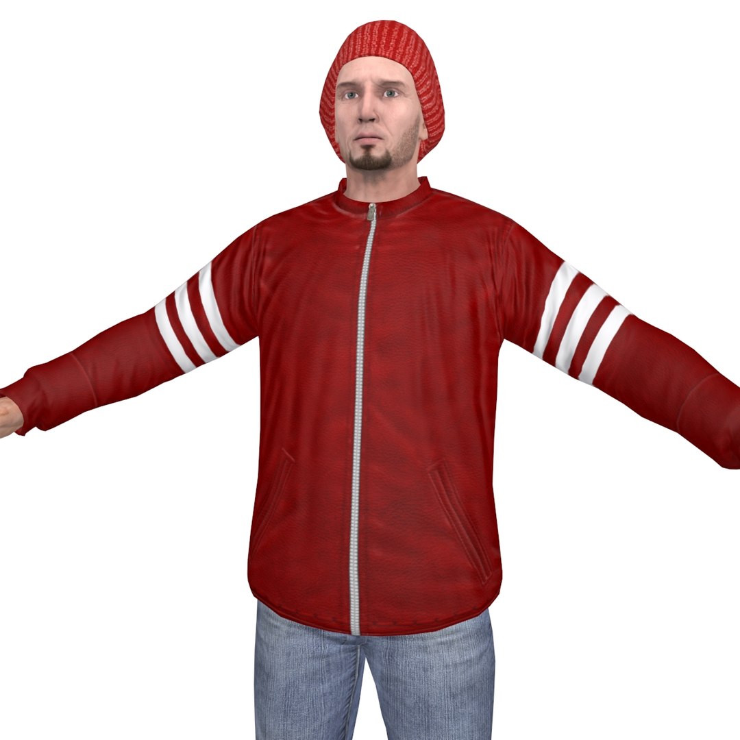 3d model casual man