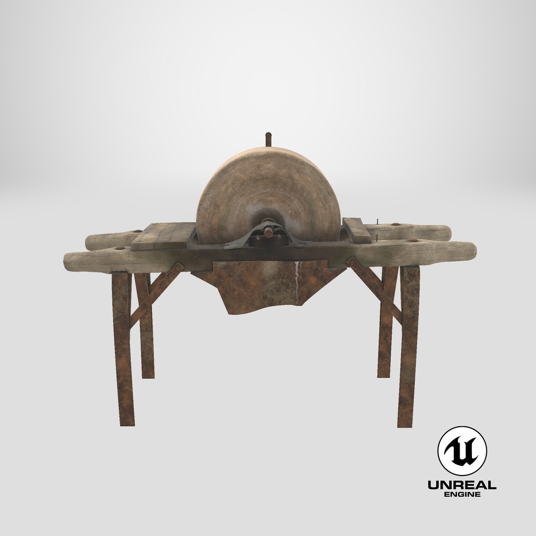 3d obj blacksmiths grinding stone