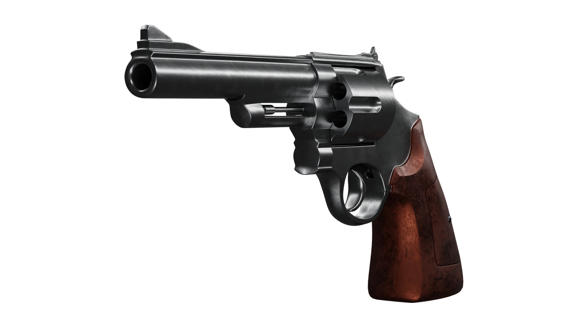 Revolver Gun With Bullets - 2 Colors Black And Silver Model ...