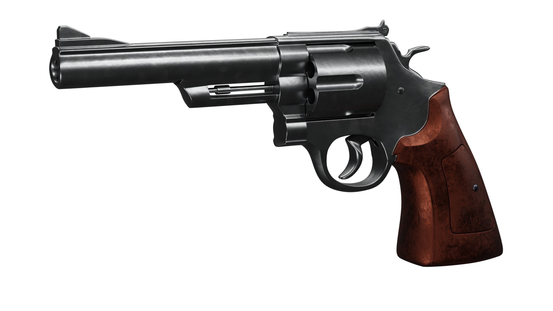 Revolver Gun With Bullets - 2 Colors Black And Silver Model ...