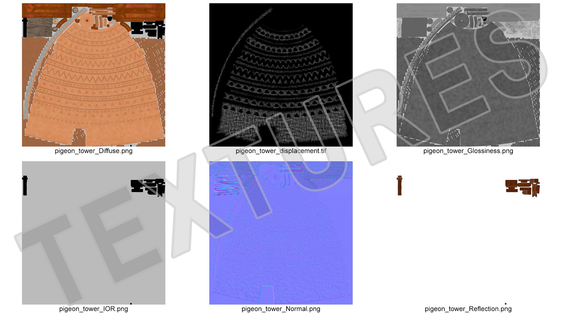 3D Pigeon Tower - TurboSquid 1993625