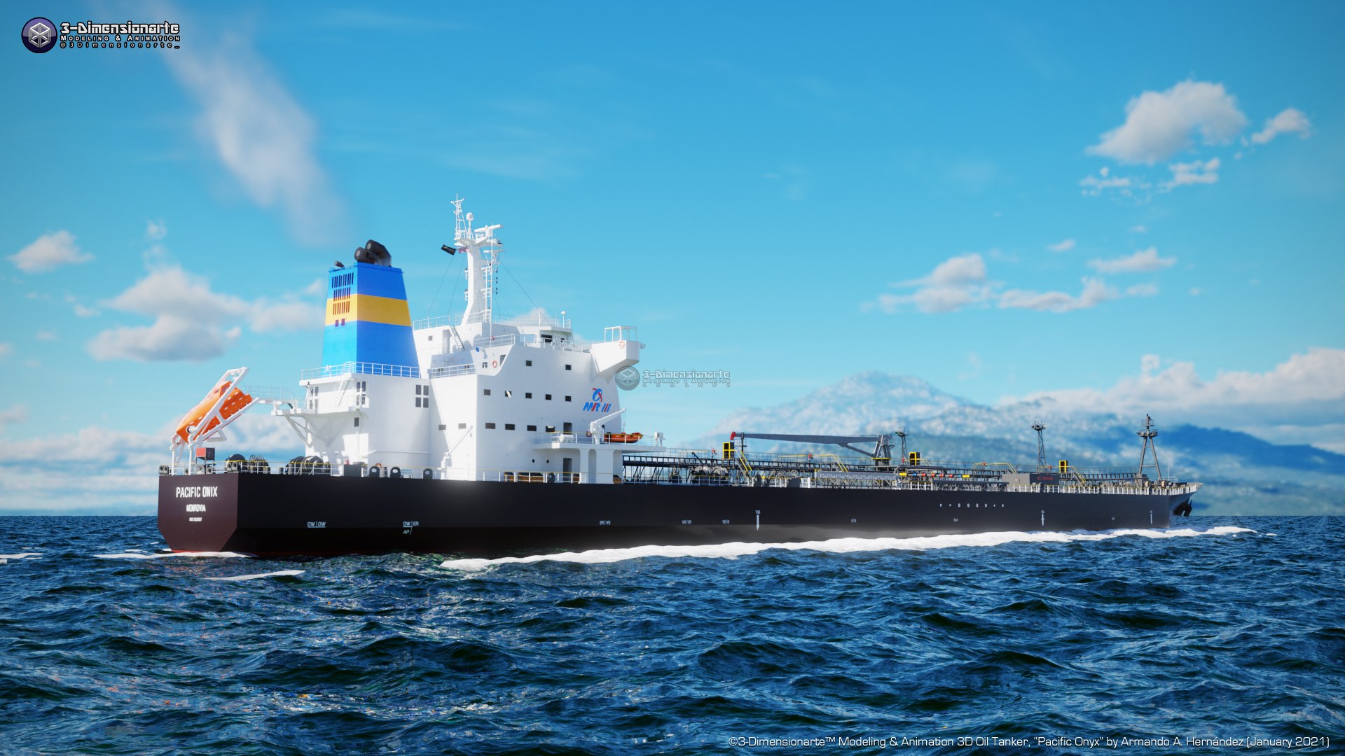 3D Model Oil Tanker Ship DW 50000MT - TurboSquid 2075051