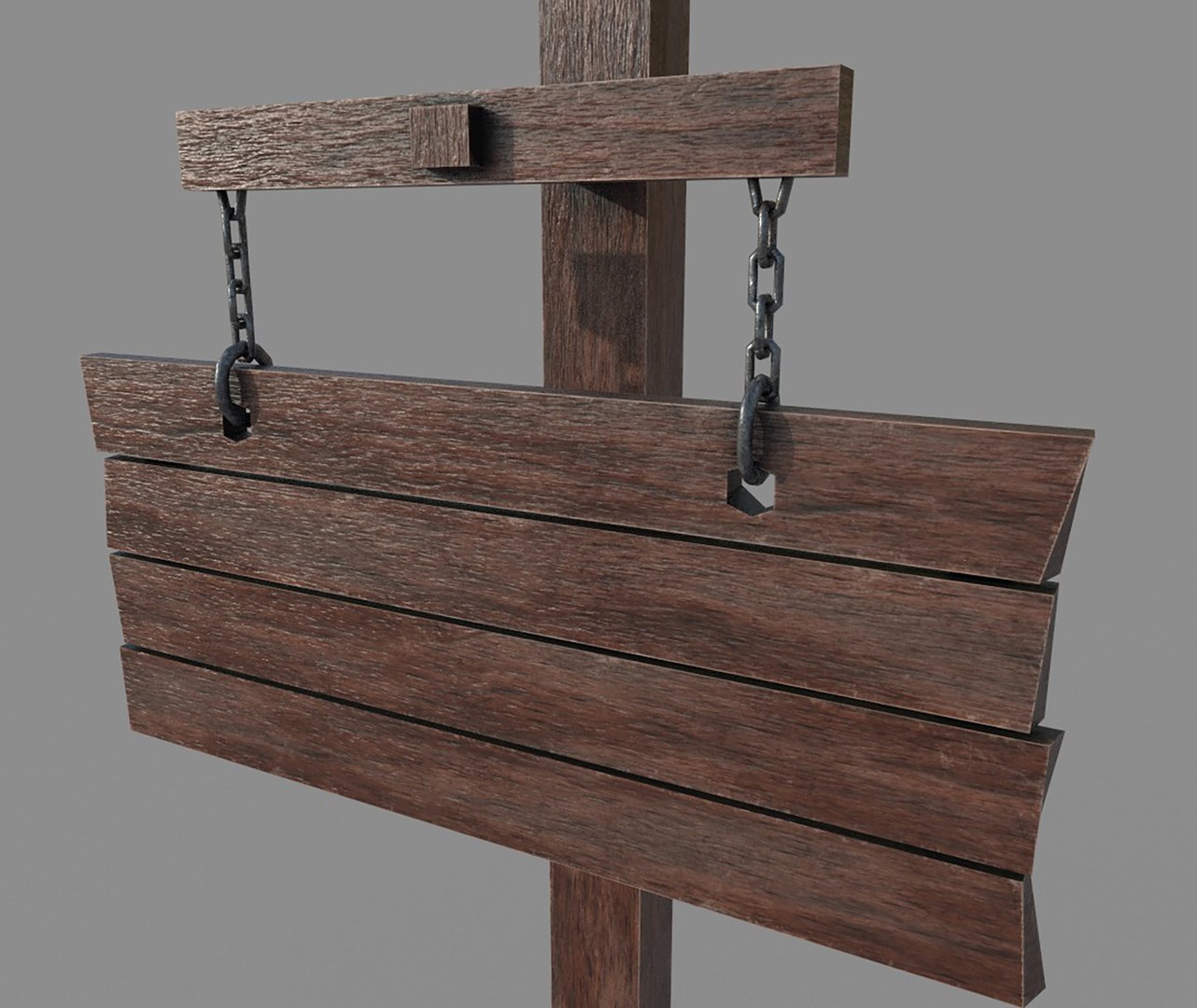 3D Wooden Western Signboard - TurboSquid 1735493