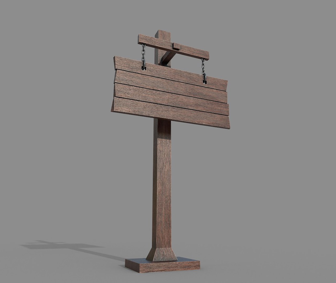 3D Wooden Western Signboard - TurboSquid 1735493