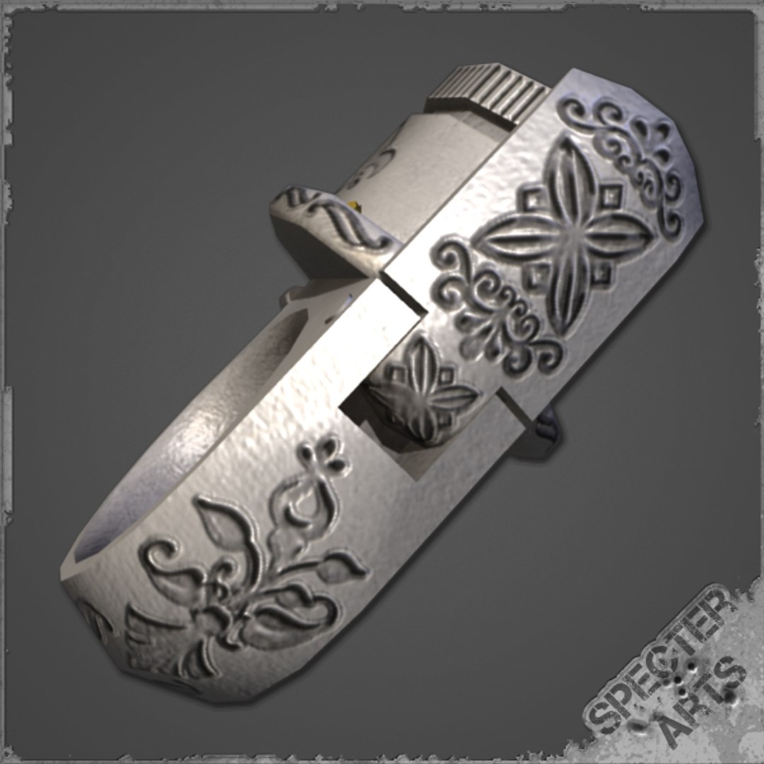 Ring Revolver Pistol 3d Model