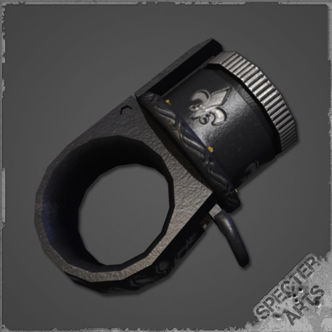 Ring Revolver Pistol 3d Model