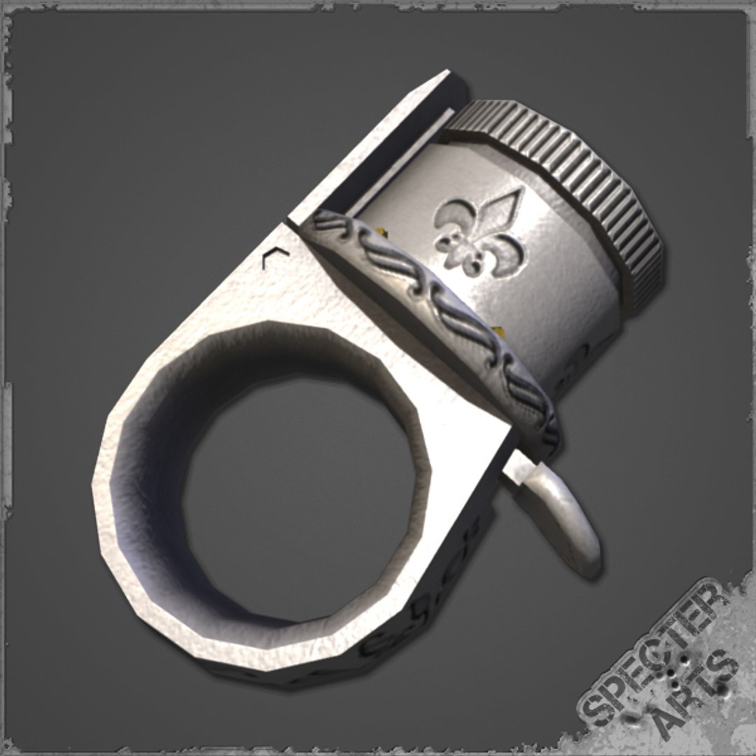 Ring Revolver Pistol 3d Model