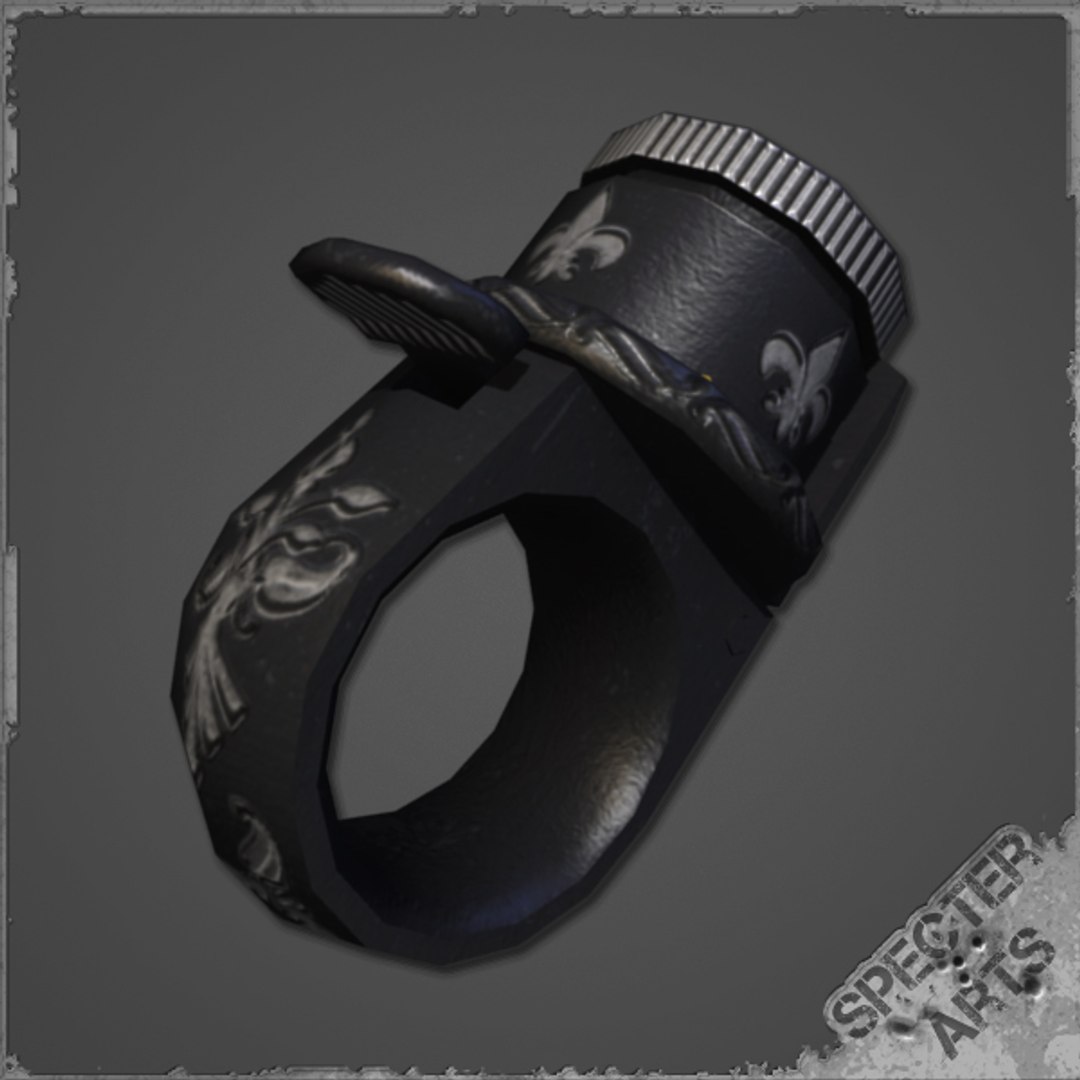 Ring Revolver Pistol 3d Model