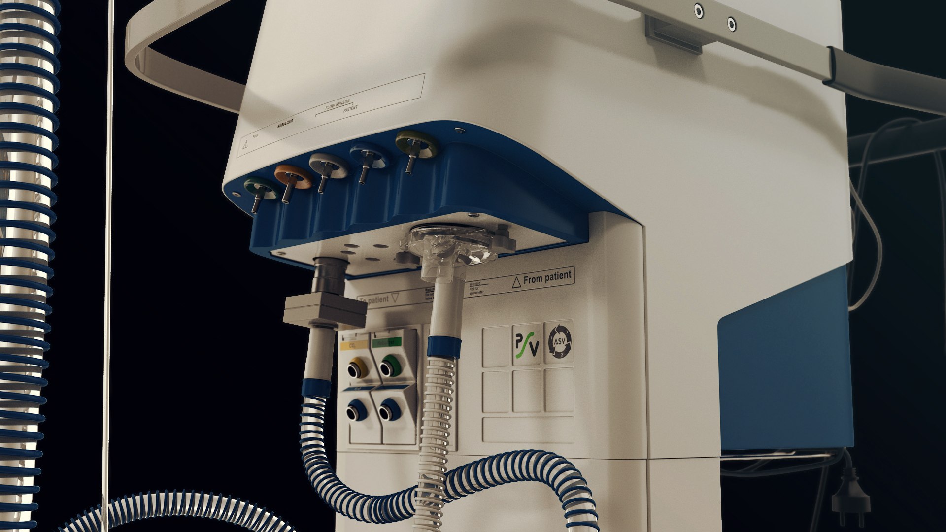 3D hamilton g 5 hospital ventilator - TurboSquid 1626576