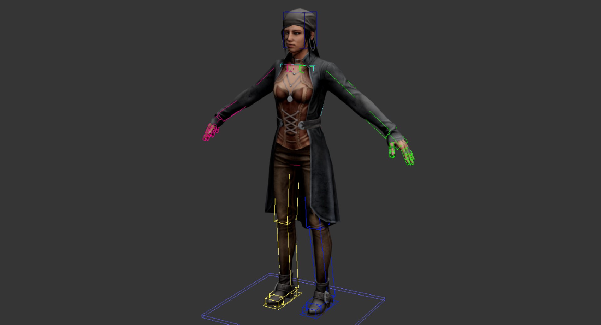 3D Real-time Rigged Pirate Female Model - TurboSquid 1244570