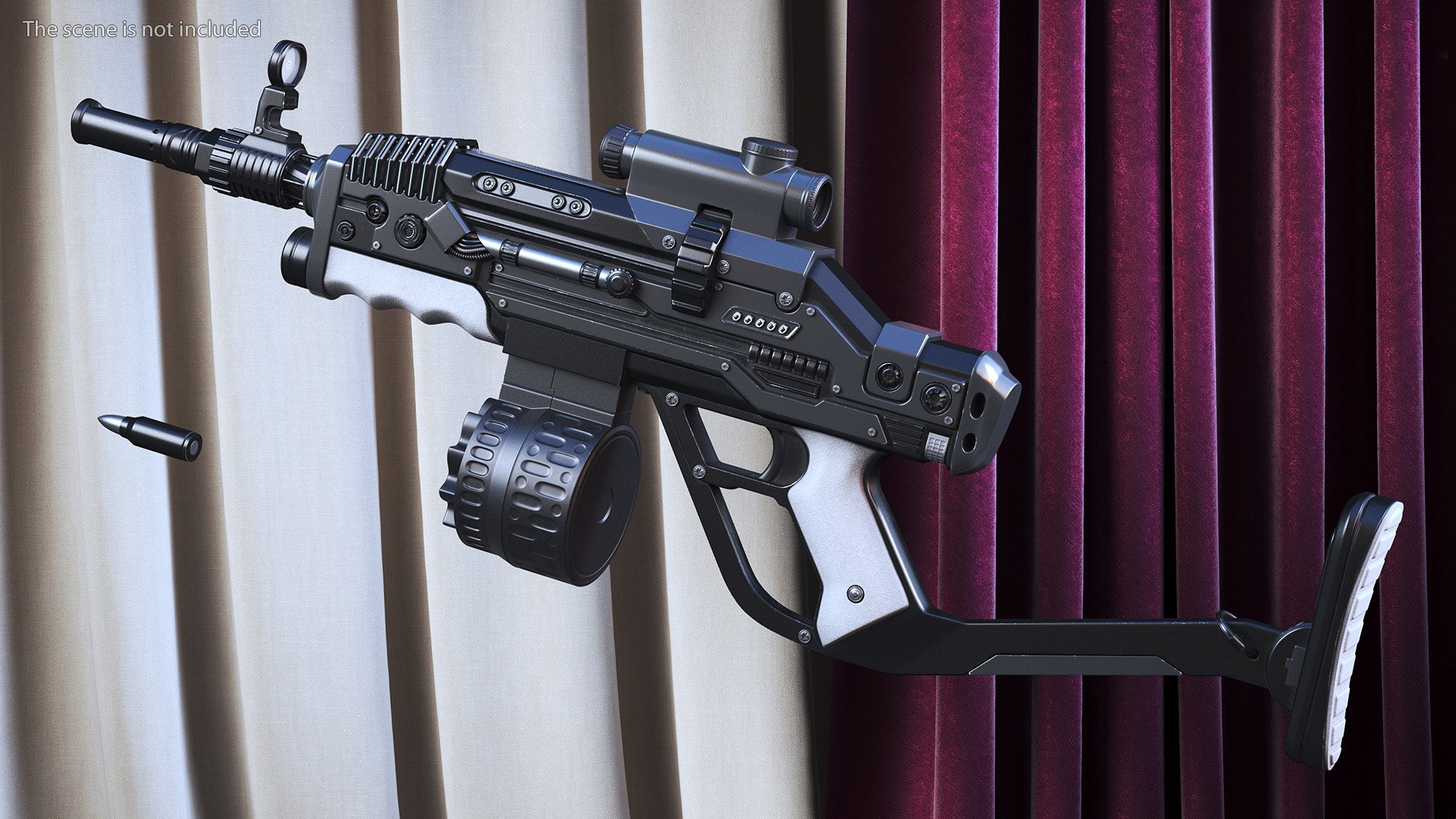 Futuristic Rifle Dark Colored Rigged For Maya 3D - TurboSquid 2180399