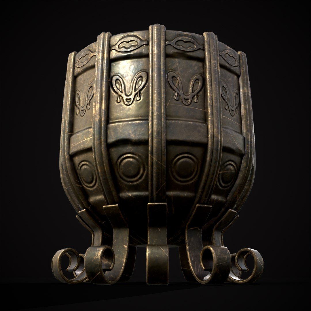 Bronze Decorative Cauldron model - TurboSquid 2158994