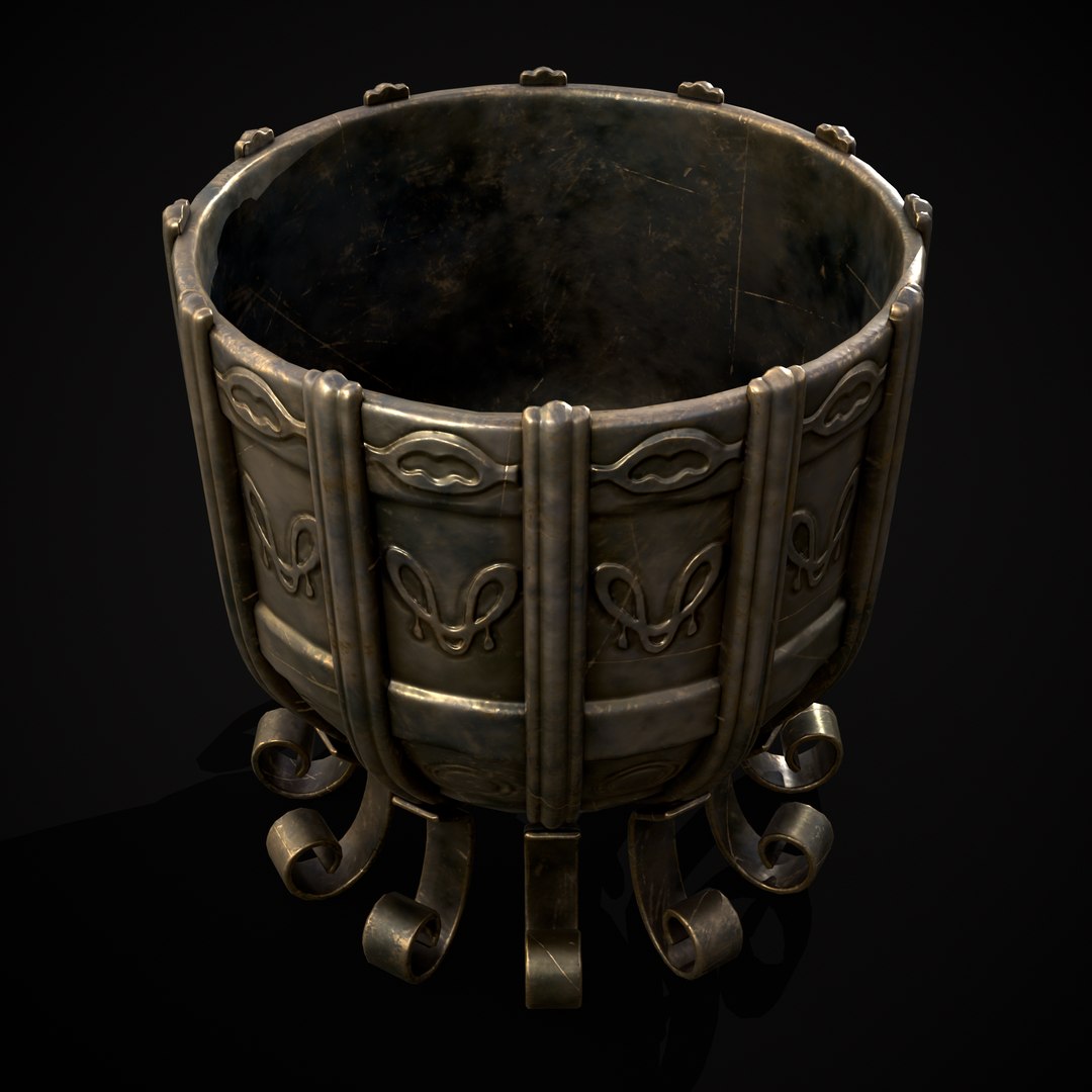 Bronze Decorative Cauldron Model - TurboSquid 2158994