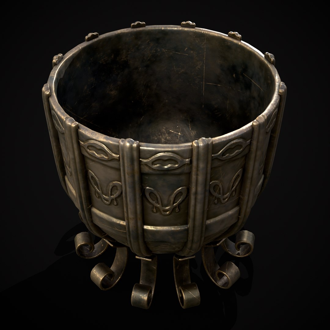 Bronze Decorative Cauldron Model - TurboSquid 2158994