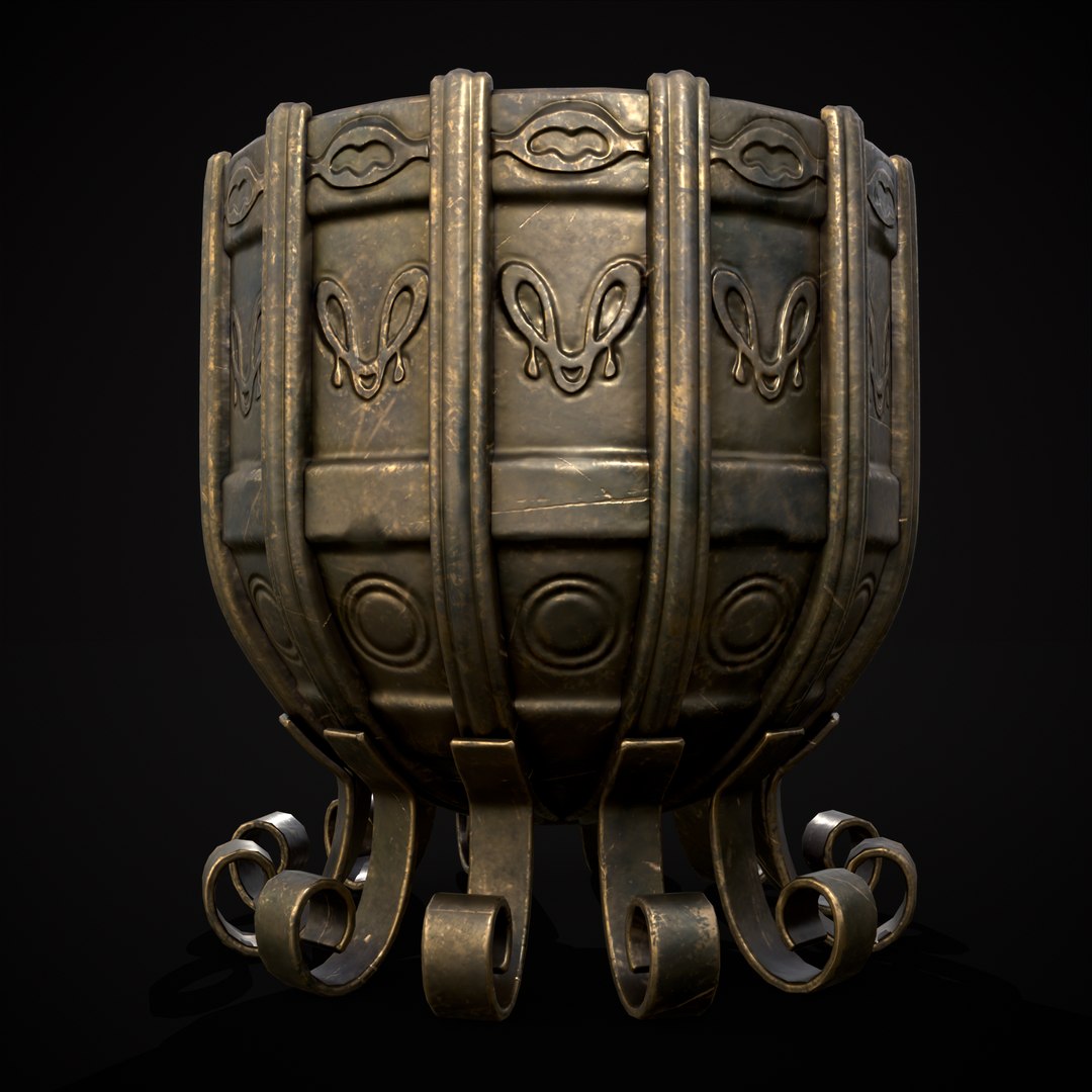 Bronze Decorative Cauldron Model - TurboSquid 2158994