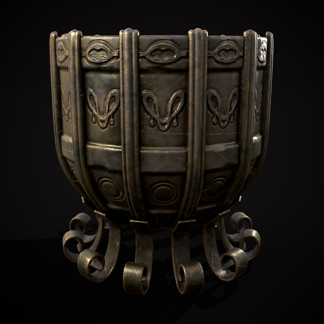 Bronze Decorative Cauldron Model - TurboSquid 2158994