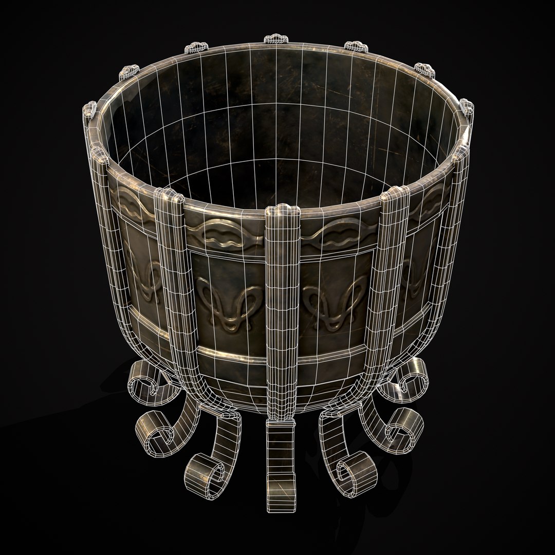 Bronze Decorative Cauldron Model - TurboSquid 2158994
