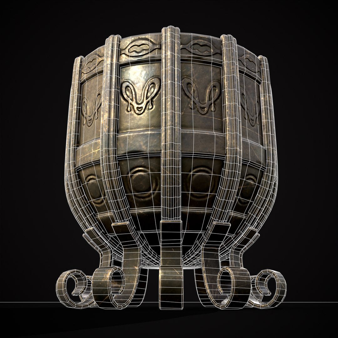Bronze Decorative Cauldron Model - TurboSquid 2158994