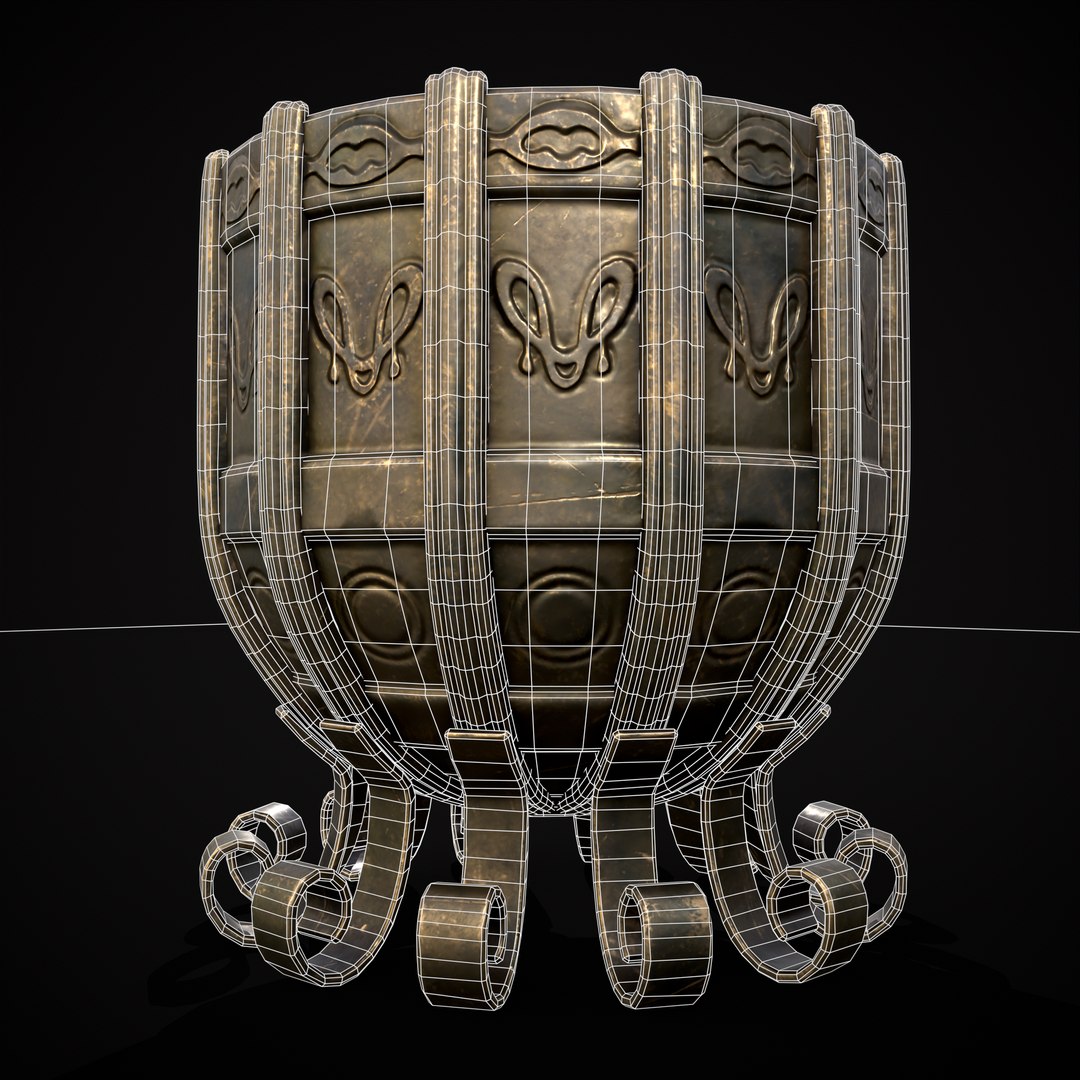 Bronze Decorative Cauldron Model - TurboSquid 2158994