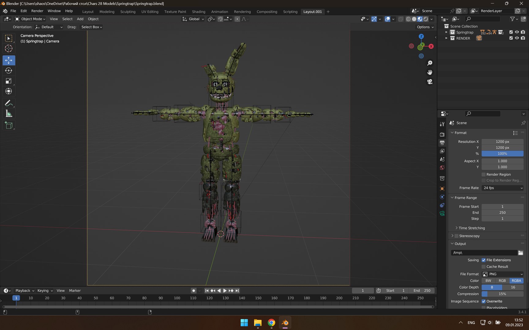 FNAF Springtrap 3D - TurboSquid 2363377