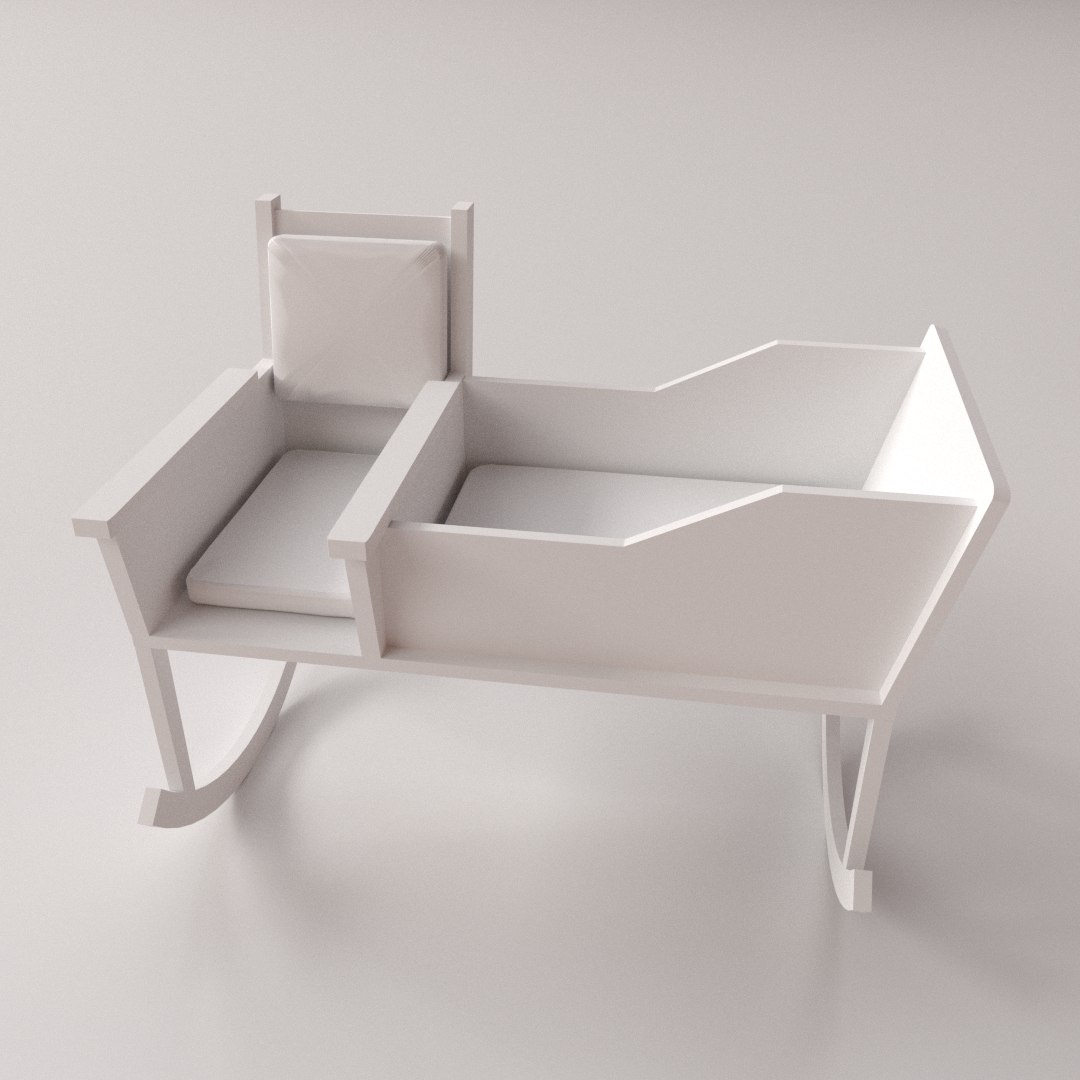 3D Baby Rocking Chair model - TurboSquid 1824337