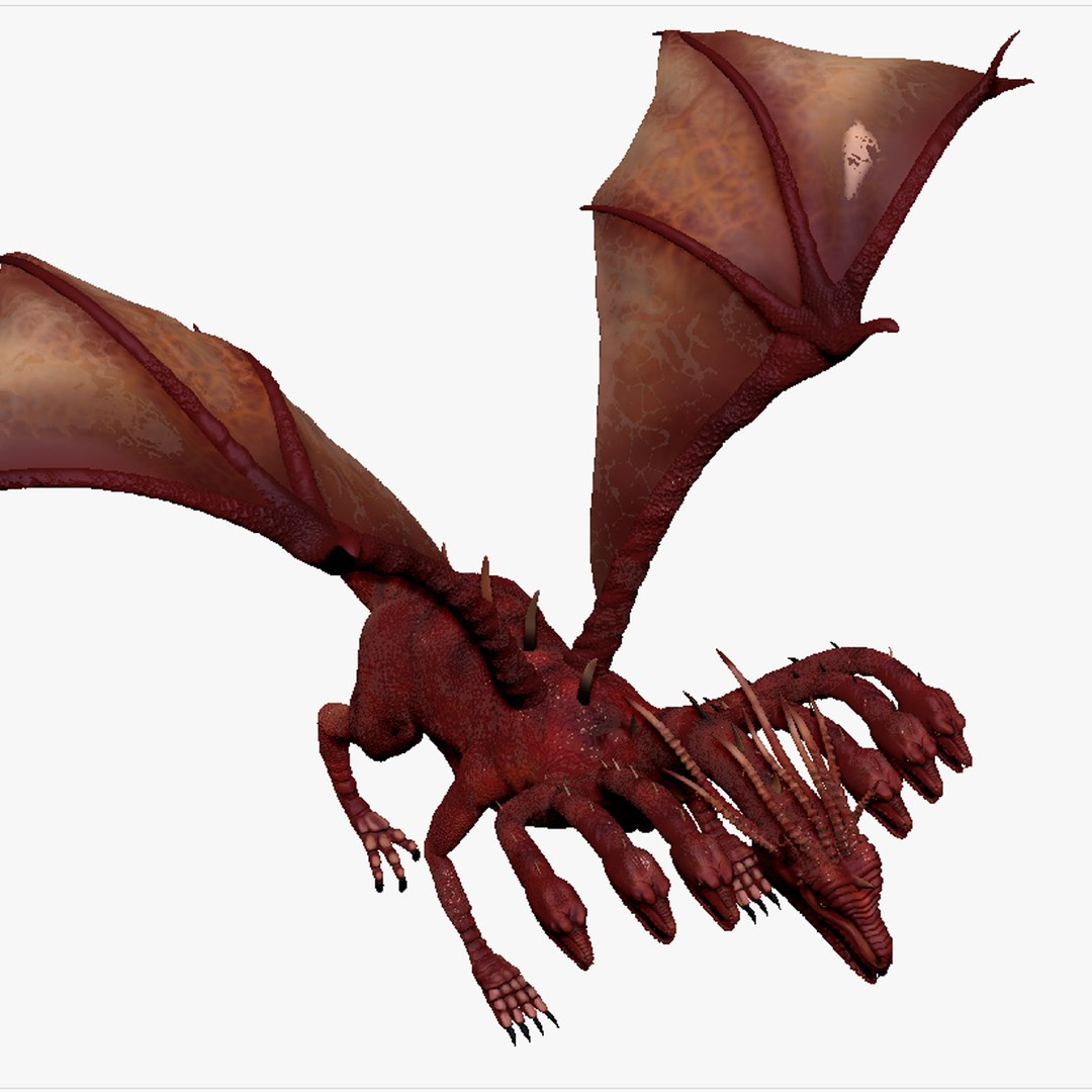 3d Obj Seven Headed Dragon