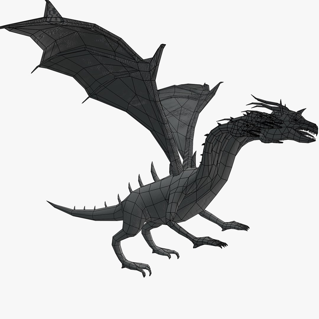 3d Obj Seven Headed Dragon