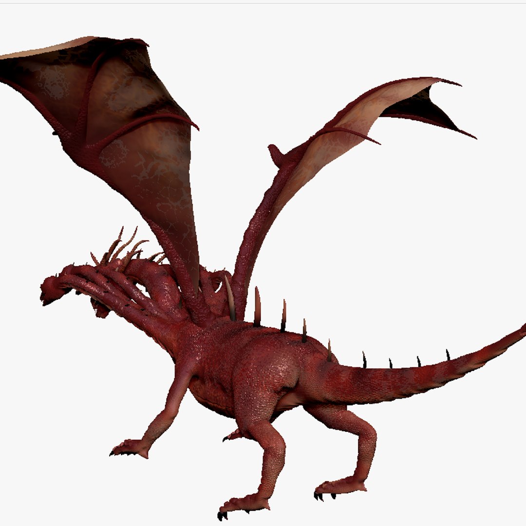 3d Obj Seven Headed Dragon