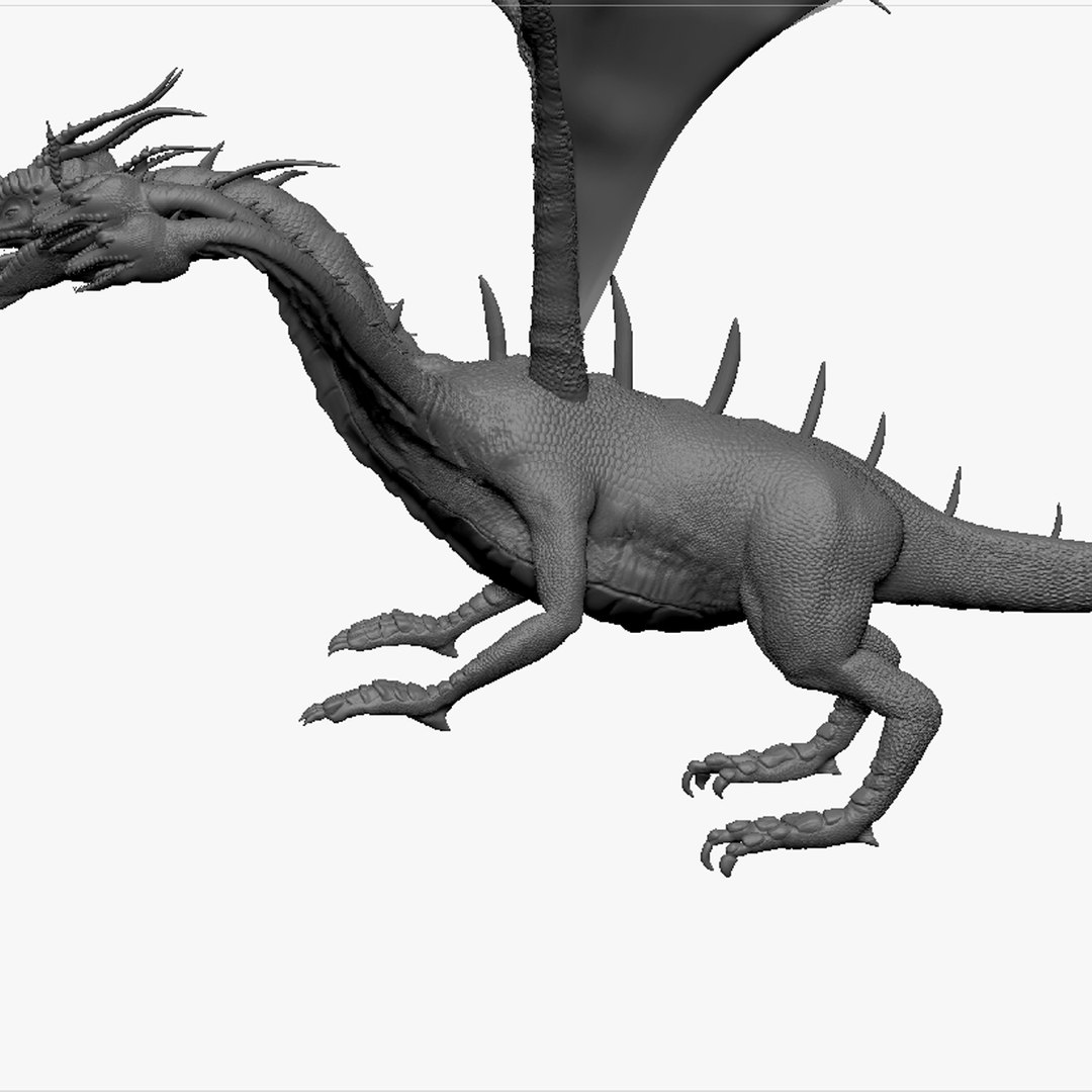 3d Obj Seven Headed Dragon