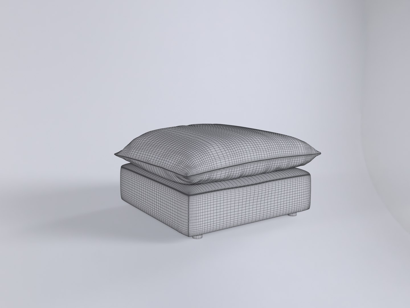 MOONLIGHT Footstool White TO Model - TurboSquid 1943976
