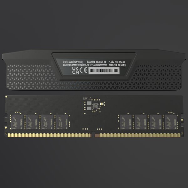 modelo 3d Memoria RAM Corsair Vengeance DDR5 - TurboSquid 2092209