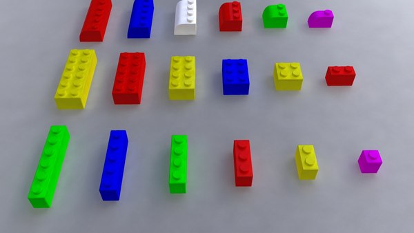 lego pieces 3d model