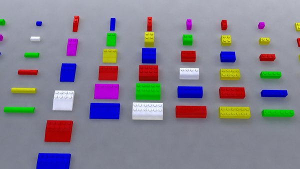 lego pieces 3d model
