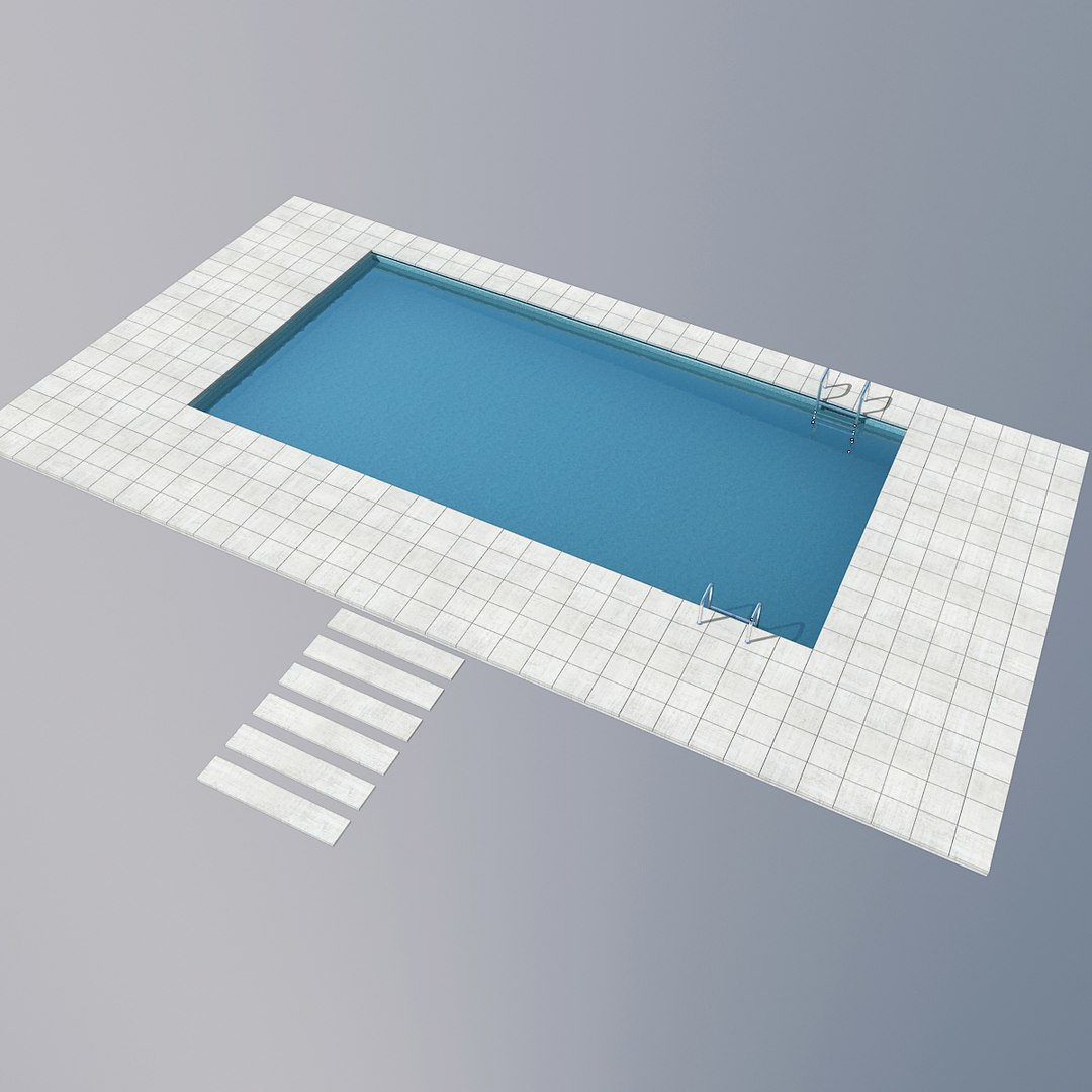 swimming pool garden 3d model