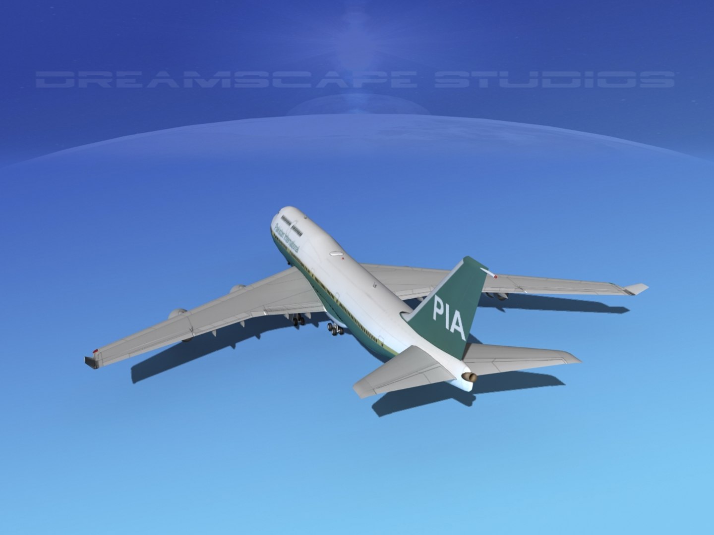 Airline Boeing 747-400 747 Aircraft Dxf