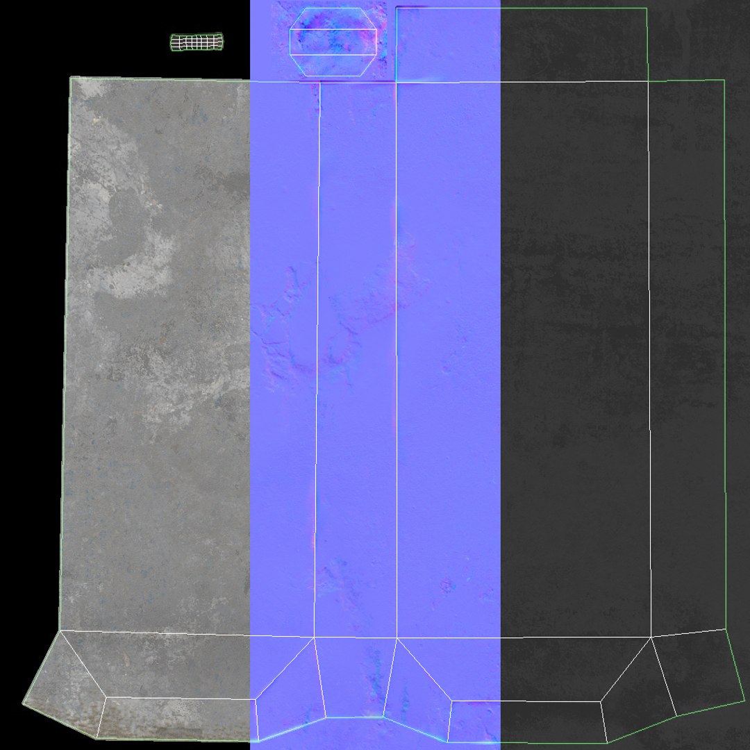 barricade concrete 3d model