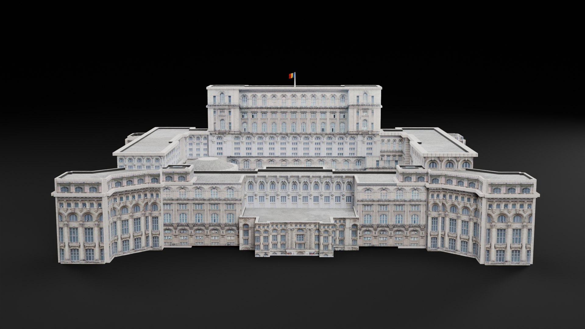 3D Low Poly Palace Of The Parliament Model - TurboSquid 2343754